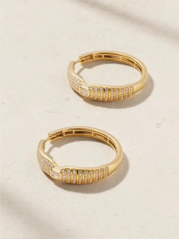 ALMASIKA Adiré 18-karat Diamond Hoop Earrings - Gold