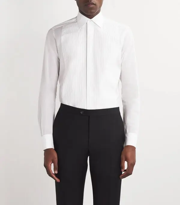 Brioni Cotton Plastron-detail Shirt