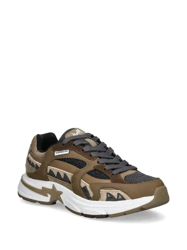 A BATHING APE Shark Sta Sneakers - Brown