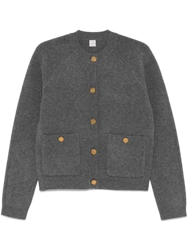 TOTEME Hammered-buttons Cardigan - Grey