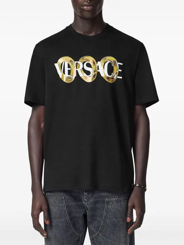 Versace Maxi Chain Logo-print T-shirt