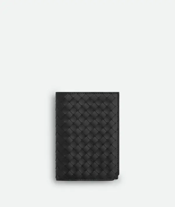 BOTTEGA  VENETA Intrecciato Piccolo Passport Case - Black