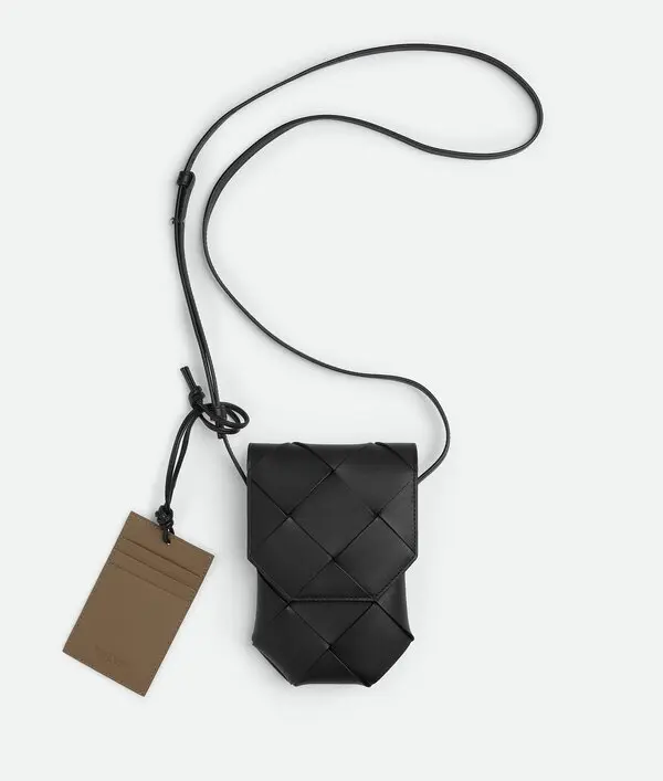 BOTTEGA  VENETA Diago Phone Pouch - Black/pinecone