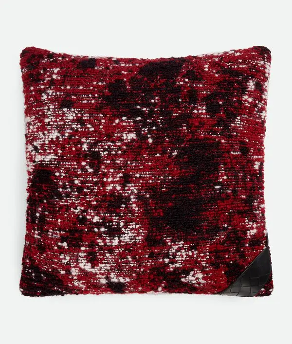 BOTTEGA  VENETA Volcanic Bouclè Cushion - Red/black/white