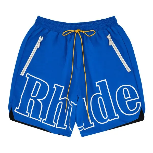 Rhude Relaxed Fit Logo Shorts - Blue