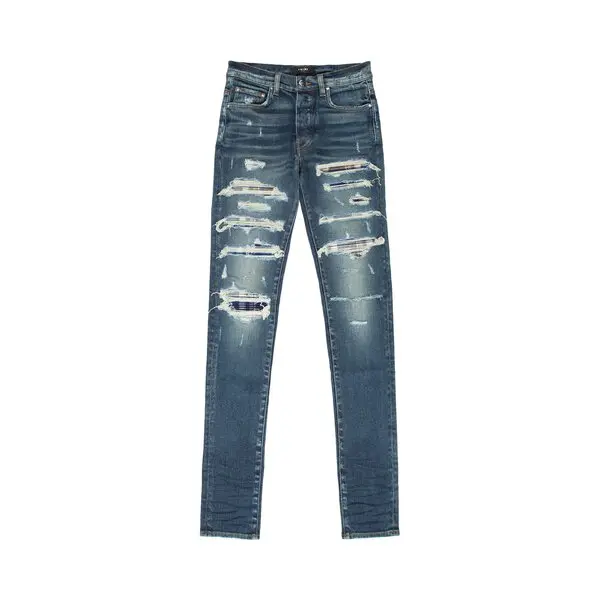 Amiri Plaid Thrasher Skinny Jean