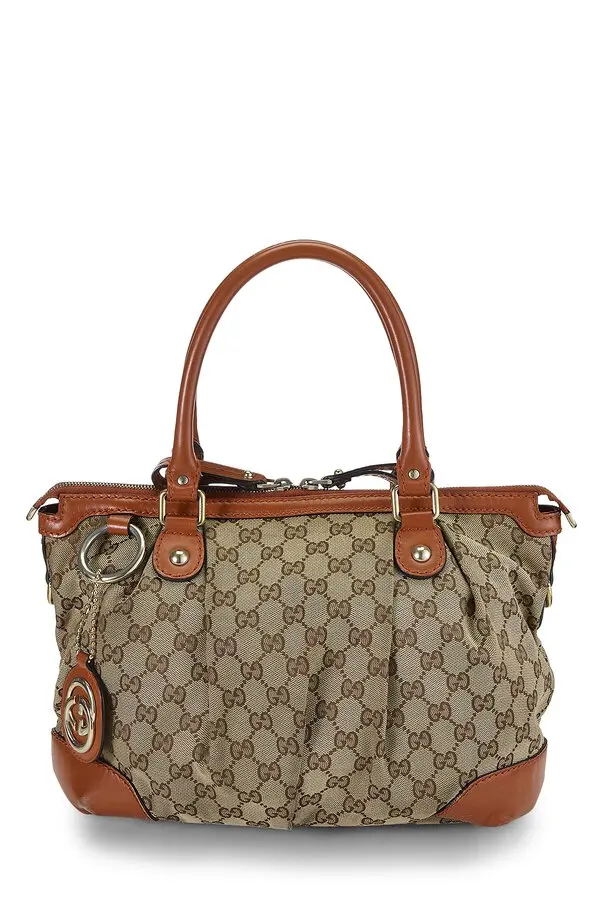 Gucci Original Gg Sukey Zip Handbag - Orange