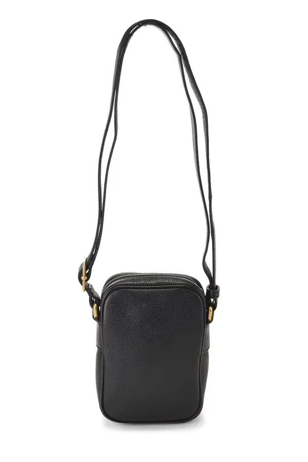 Gucci Leather Vertical Camera Bag - Black