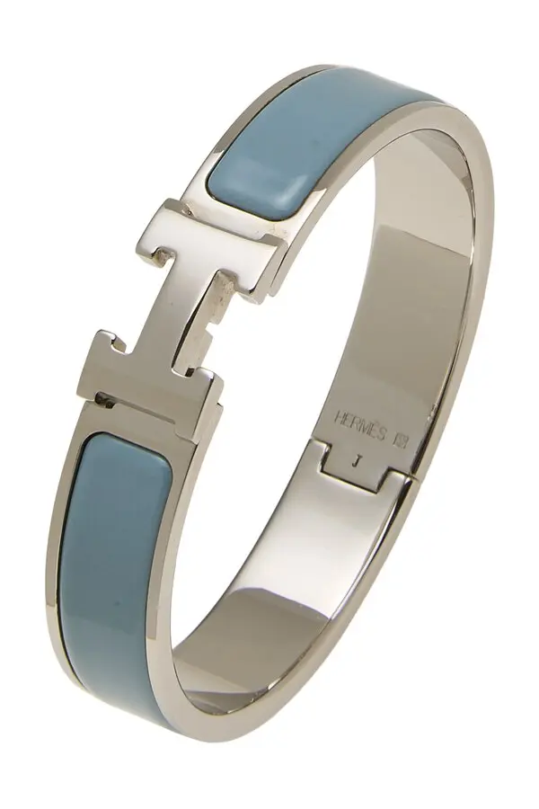 Hermès Enamel Clic-clac 'h' Bracelet - Blue