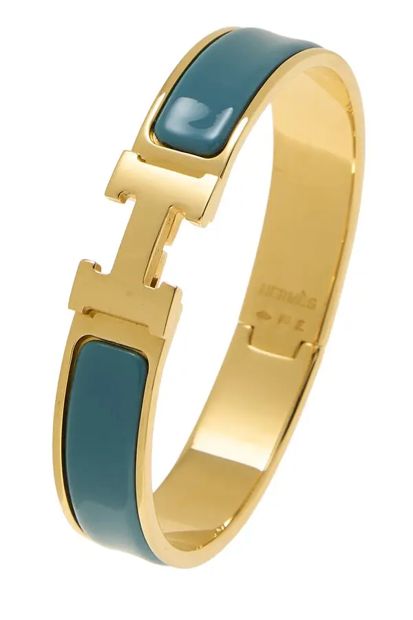 Hermès Enamel Clic-clac 'h' Bracelet - Blue