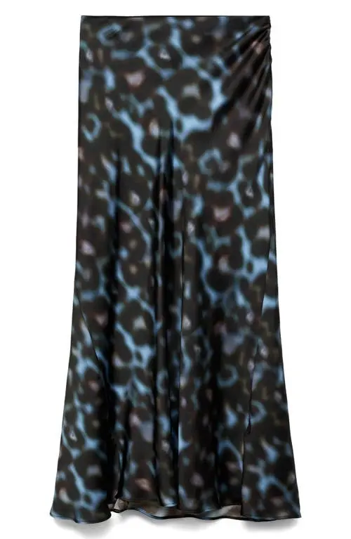 Mango Printed Satin Maxi Skirt