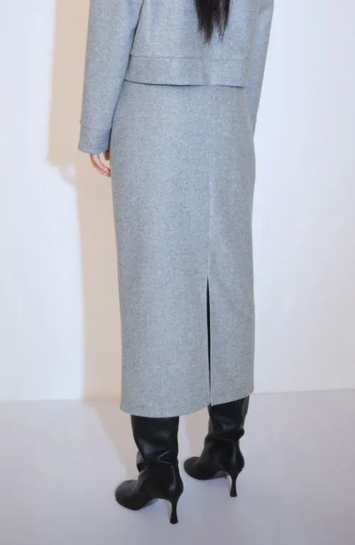 Mango French Terry Midi Skirt