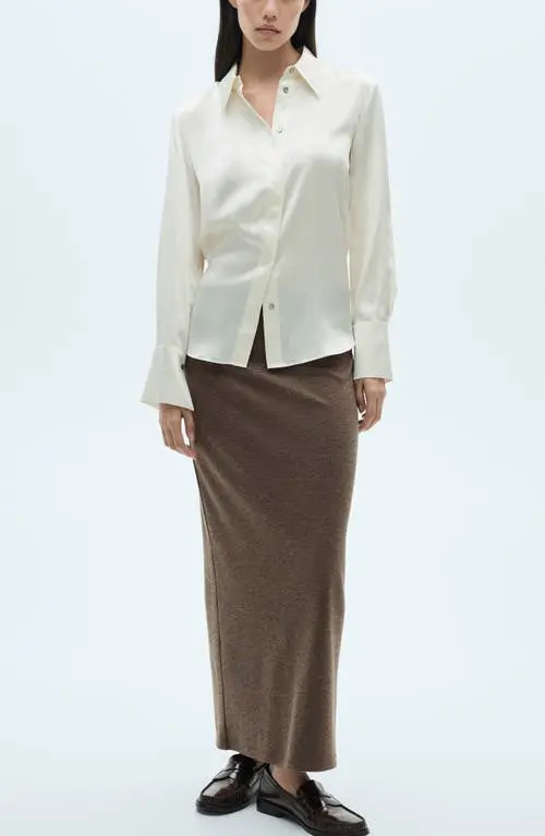 Mango Knit Column Maxi Skirt