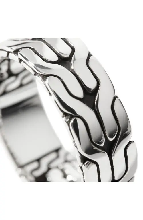 John Hardy Carved Chain Band Ring
