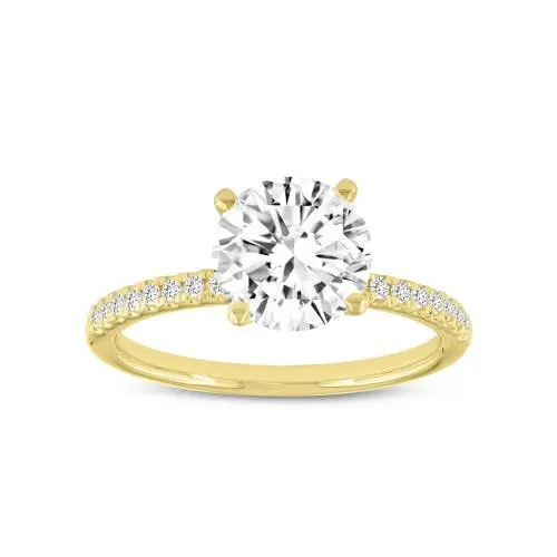 LUVMYJEWELRY Samara 2.2 Ct Lab Grown Diamond Engagement Ring - 14k Yellow Gold