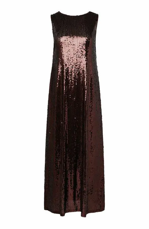 WeWoreWhat Sequin Maxi Dress - Chocolate