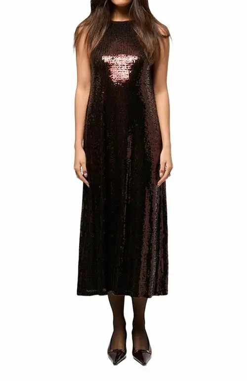 WeWoreWhat Sequin Maxi Dress - Chocolate