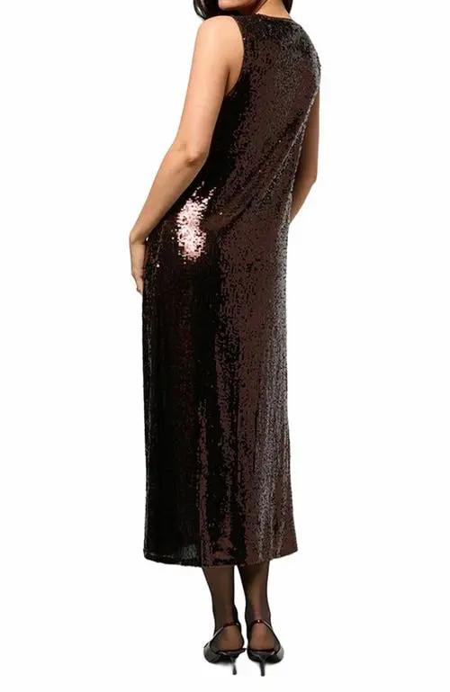 WeWoreWhat Sequin Maxi Dress - Chocolate