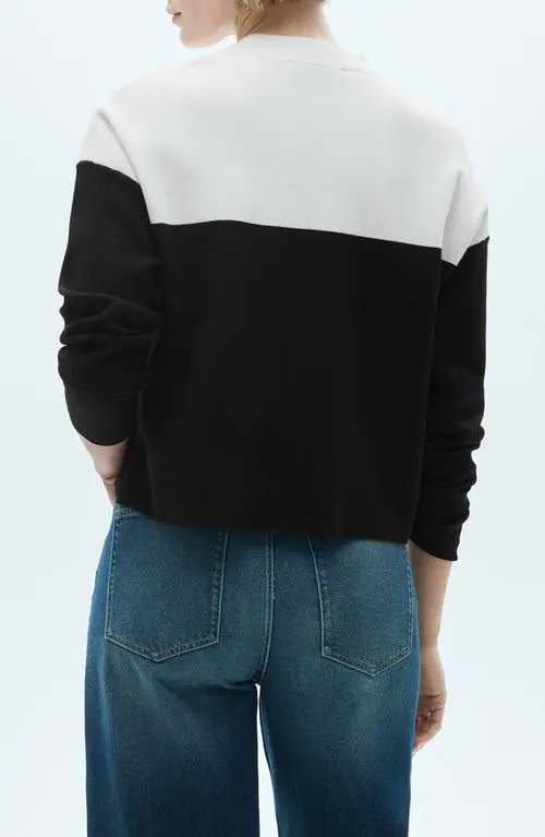 Mango Colorblock Crewneck Sweater