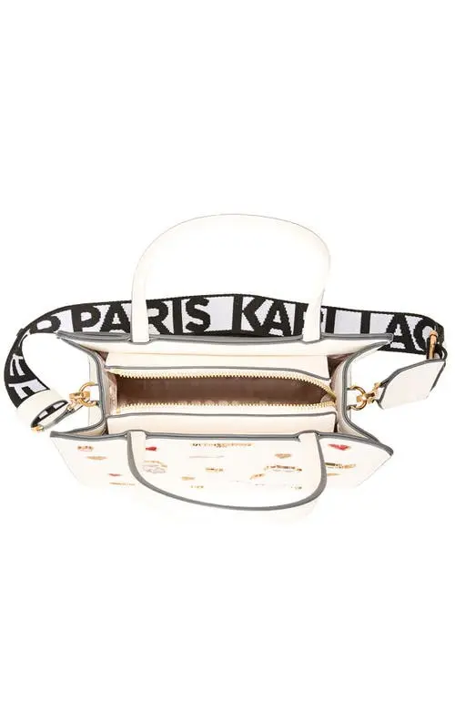 Karl Lagerfeld Paris Maybelle Satchel With Pins - Multi/white