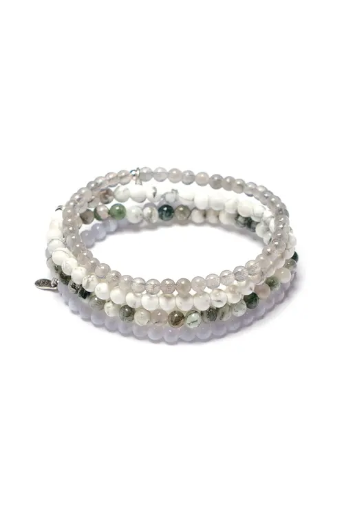 TINY RITUALS Gemstone Bracelet Pack - Light Blue Serenity
