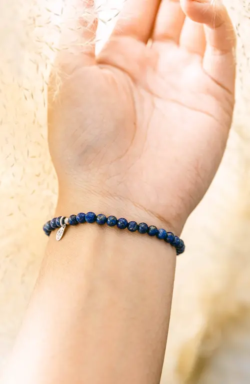 TINY RITUALS Lapis Lazuli Energy Bracelet - Dark Blue