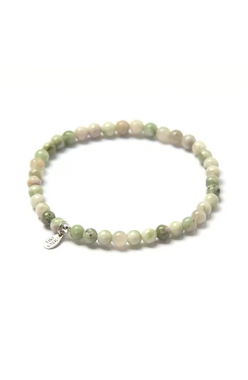 TINY RITUALS Peace Jade Energy Bracelet - Light Green / Cream