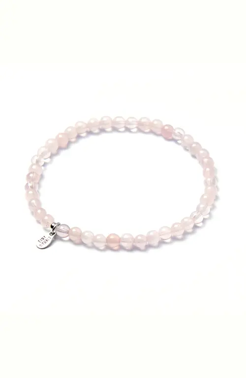 TINY RITUALS Rose Quartz Energy Bracelet - Light Pink