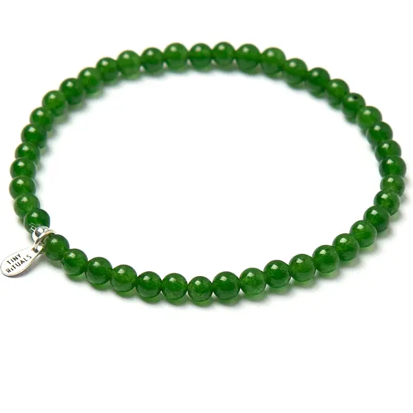 TINY RITUALS Jade Energy Bracelet - Dark Green