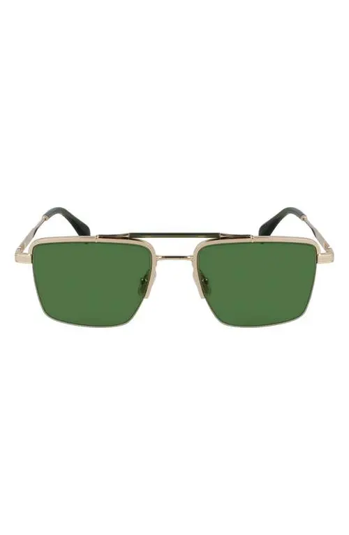 Paul Smith Landor Rectangular Sunglasses - Gold/ Green