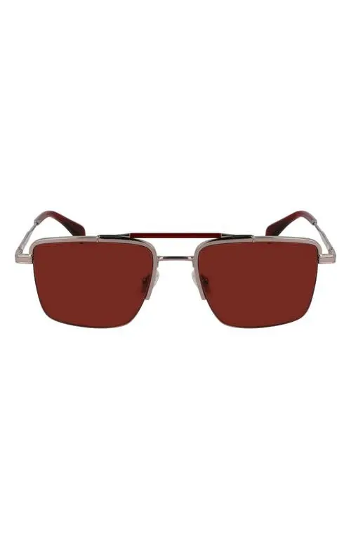Paul Smith Landor Rectangular Sunglasses - Gunmetal/ Red