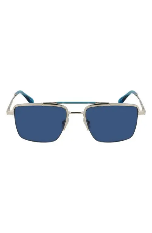 Paul Smith Landor Rectangular Sunglasses - Silver/ Blue