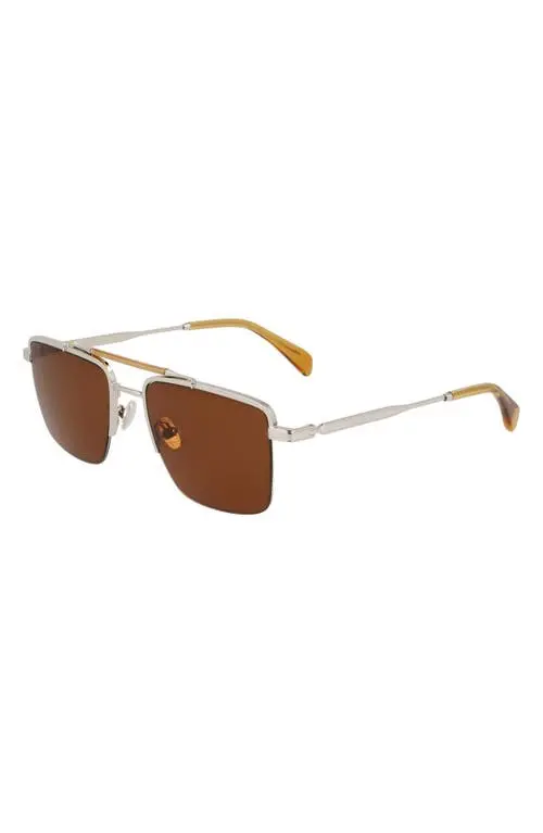 Paul Smith Landor Rectangular Sunglasses - Silver/ Caramel