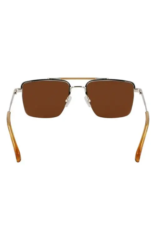 Paul Smith Landor Rectangular Sunglasses - Silver/ Caramel