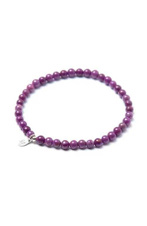TINY RITUALS Phosphosiderite Energy Beaded Bracelet - Light Purple