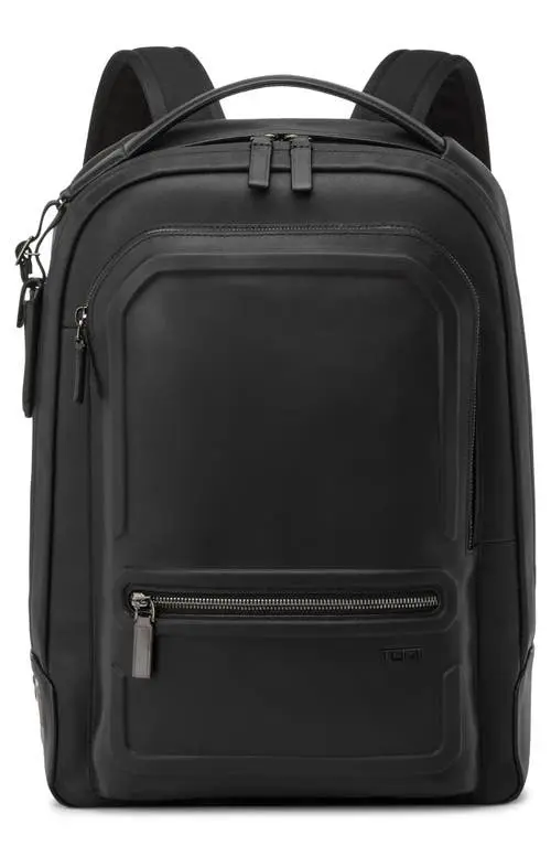 Tumi Leather Backpack - Black Bombe