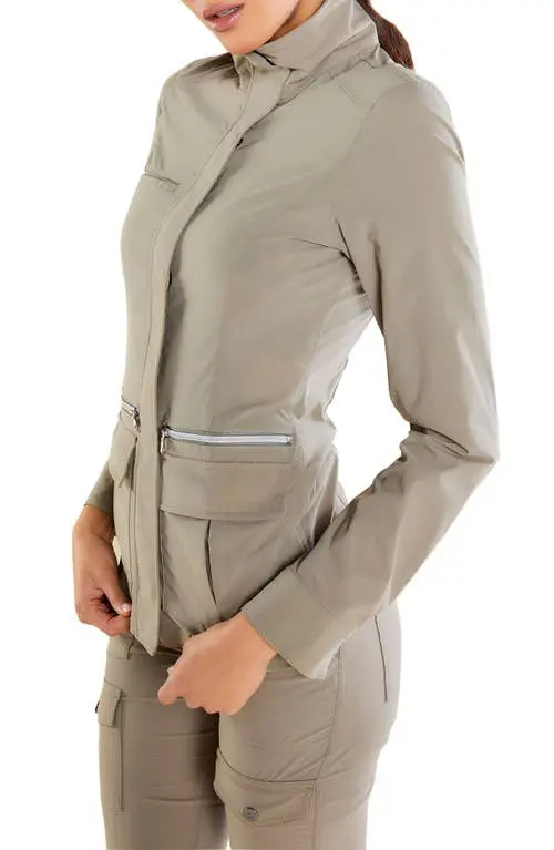Anatomie Kenya Safari Jacket With High Neck And Zip Pockets - Khaki