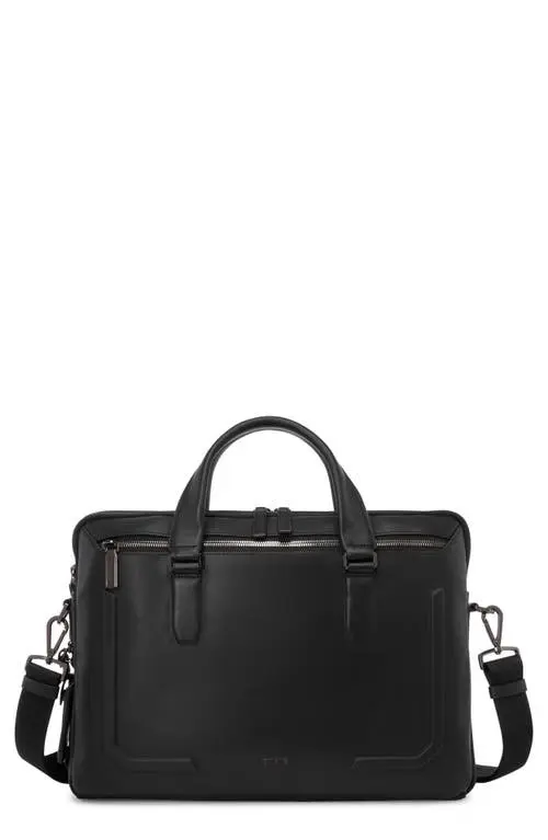Tumi Sycamore Slim Leather Briefcase - Black Bombe