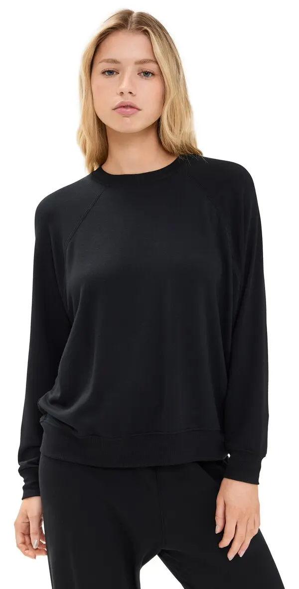 Splits59 Andie Oversized Fleece Sweatshirt - Black