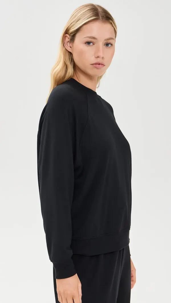 Splits59 Andie Oversized Fleece Sweatshirt - Black