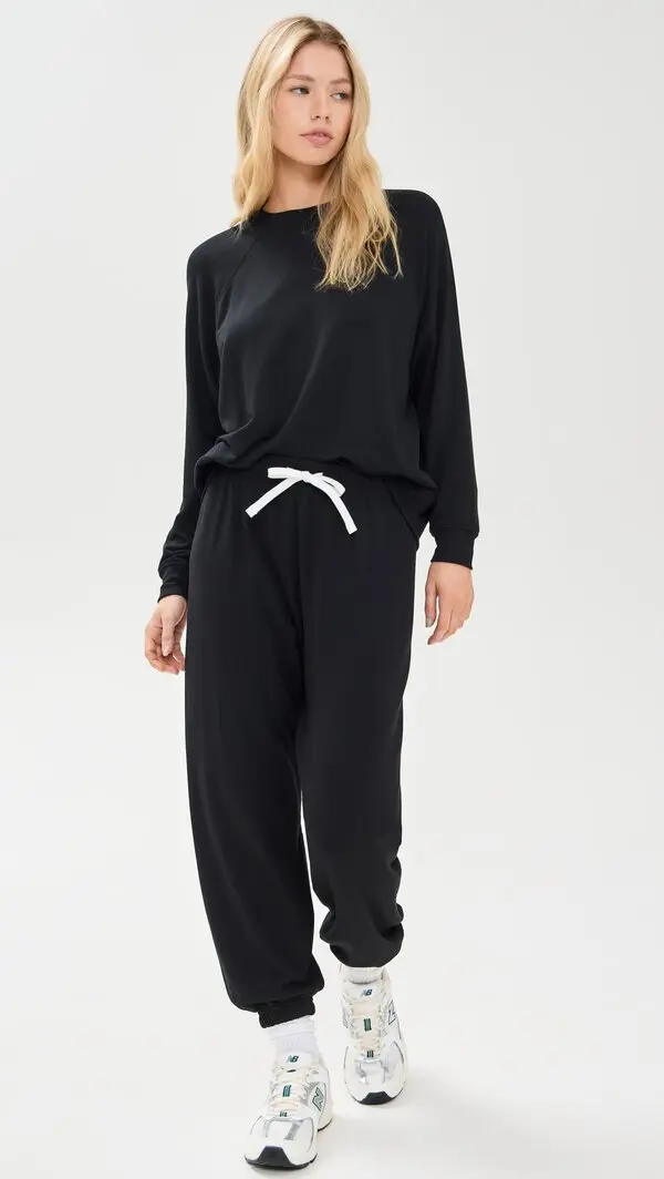 Splits59 Andie Oversized Fleece Sweatshirt - Black
