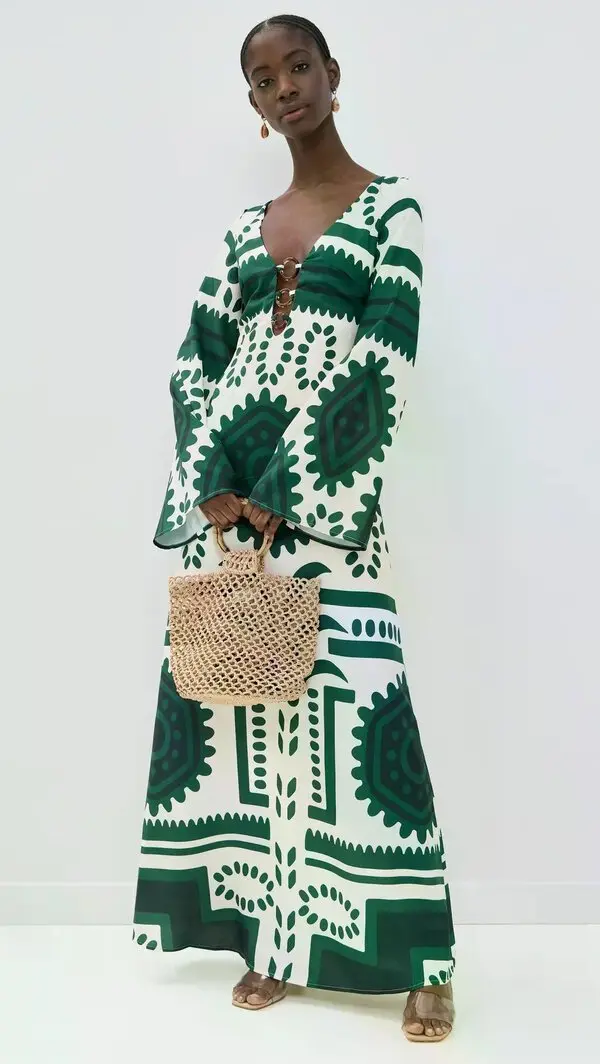 seven wonders green and white dress Seven Wonders Ilah Halter Top Sage Botanica Small main image 1