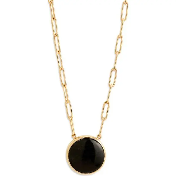 SOKO Wazi Horn Pendant Necklace - Gold/ Black