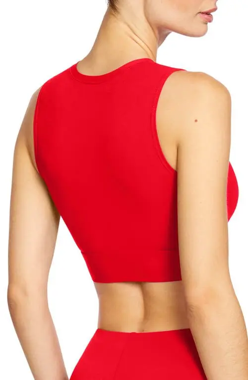 Robin Piccone Ava Tie Front Bikini Top - Fiery Red