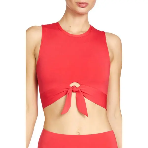 Robin Piccone Ava Tie Front Bikini Top - Sandia