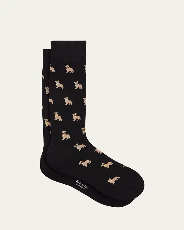 Paul Smith Irwin Bulldog Crew Socks - Black