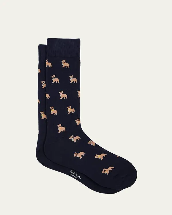 Paul Smith Irwin Bulldog Crew Socks - Navy