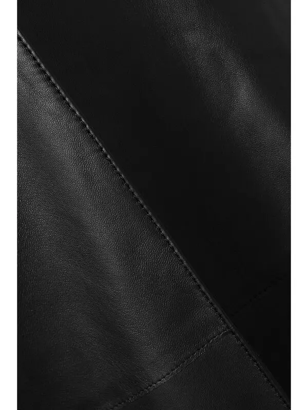 Loewe Balloon Pleated Leather Tapered Trousers