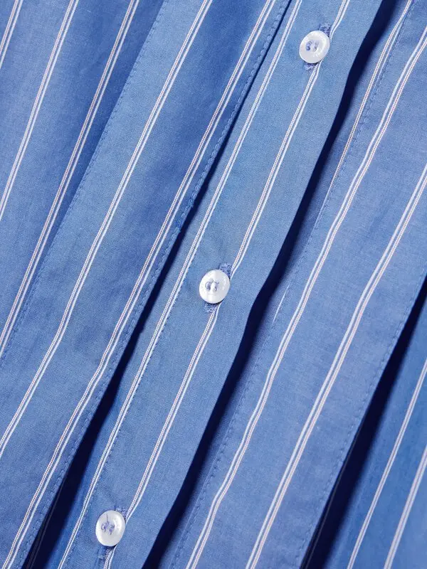 BEARE PARK Tie-neck Pinstriped Blouse