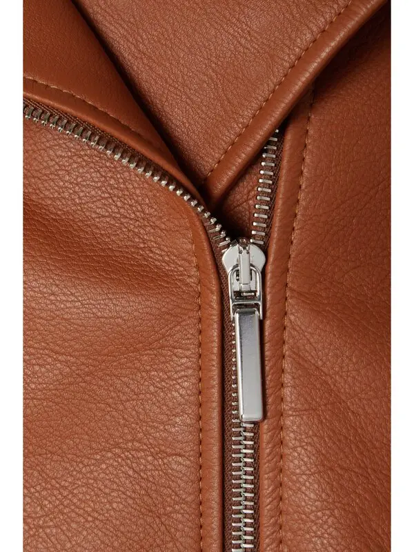 Rosetta Getty Textured-leather Biker Jacket